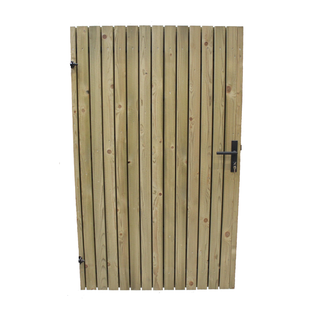 Eminent vuren tuindeur met gepoedercoat frame | 90 cm | 180 cm | Linksdraaiend | JETD90180L